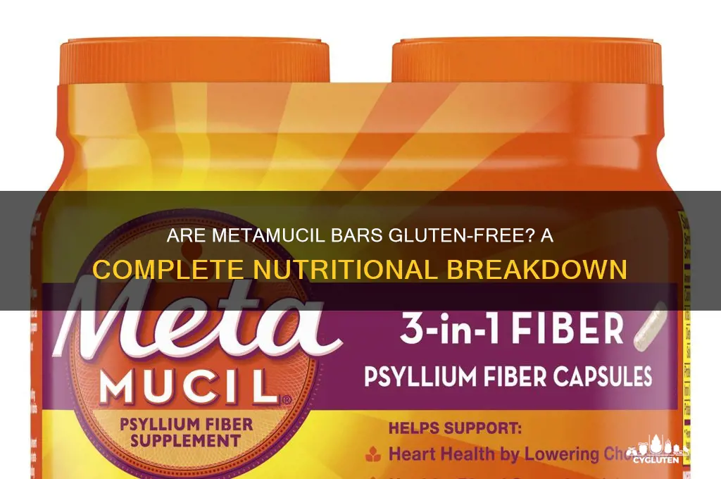 Are Metamucil Bars Gluten-Free? A Complete Nutritional Breakdown | CyGluten