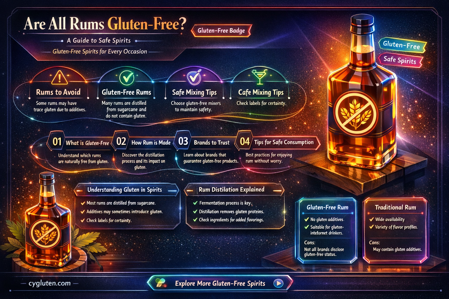 Are All Rums Gluten-Free? A Guide To Safe Spirits | CyGluten