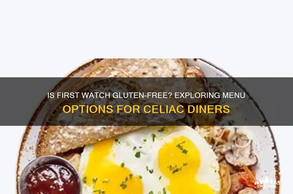 First Watch Menu Gluten Free